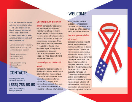 Patriot Ribbon Brochure Template Design and Layout, Download Now, 02739 ...