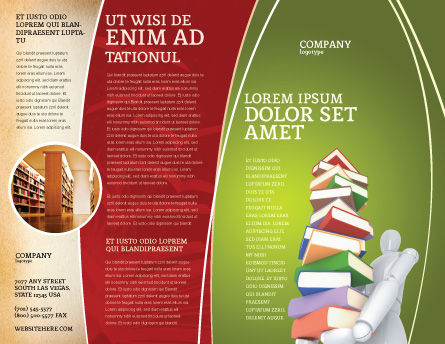 Books Stack In Hands Brochure Template Design and Layout, Download Now ...
