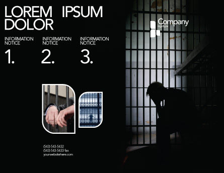 Prison Cell With Prisoner Brochure Template Design and Layout, Download ...