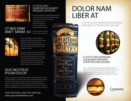 Book of Poetry Brochure Template Design and Layout, Download Now, 03879 ...