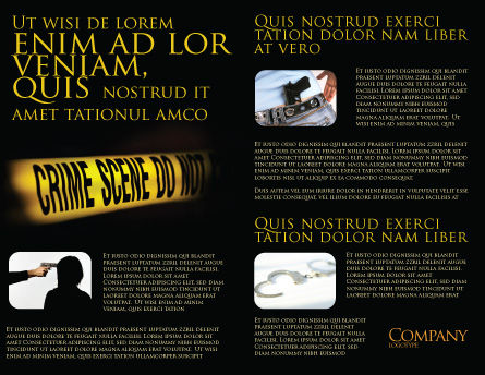 Crime Scene Brochure Template Design and Layout, Download Now, 03883 ...