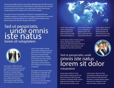 Modelo de Brochura - mapa do mundo azul grande Design e Esquema ...