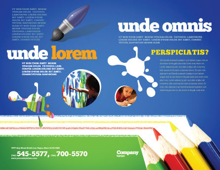 Color Pencils Lines Brochure Template Design and Layout, Download Now ...
