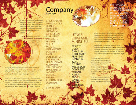 Vine Leaves Frame Brochure Template Design and Layout, Download Now ...
