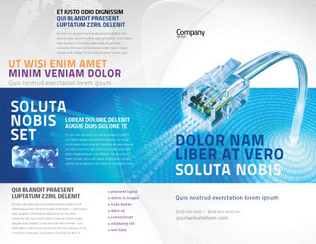 Patch Cord In Blue Colors Brochure Template Design and Layout, Download ...