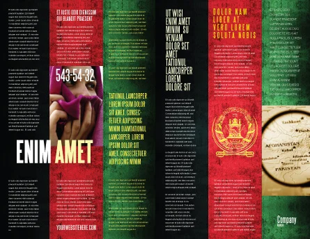 Afghanistan Brochure Template Design and Layout, Download Now, 05152 ...
