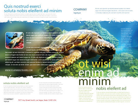 Sea Turtle Brochure Template Design and Layout, Download Now, 05237 ...