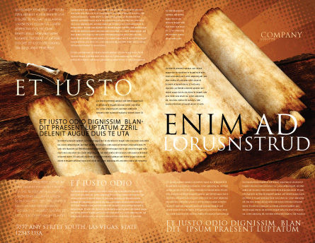Ancient Scroll Brochure Template Design and Layout, Download Now, 06539 ...