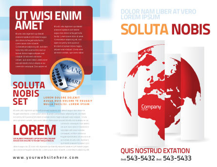 Modelo de Brochura - mapa do mundo fragmentado Design e Esquema ...