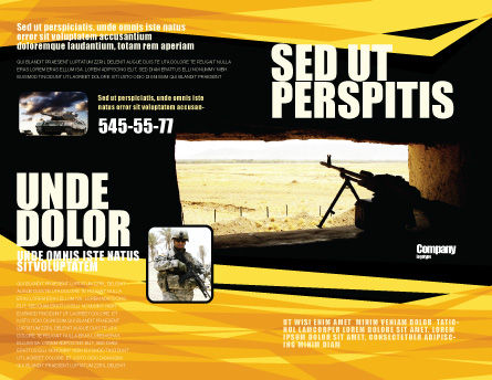 Machine Gun Brochure Template Design and Layout, Download Now, 07308 ...