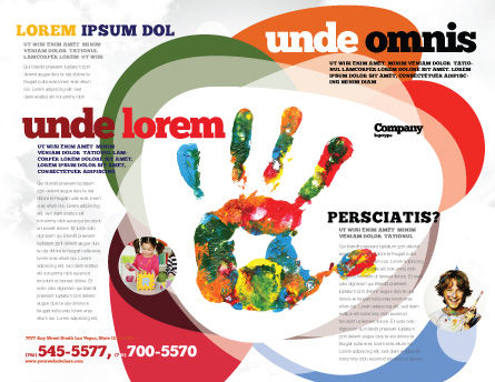 Colorful Hand Print Brochure Template Design and Layout, Download Now ...
