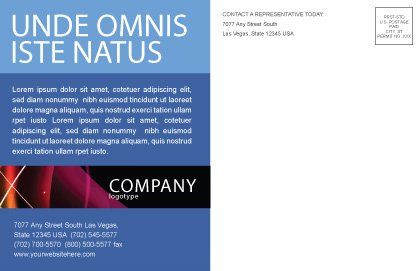 Networking Connection Star Type Postcard Template in Microsoft Word ...