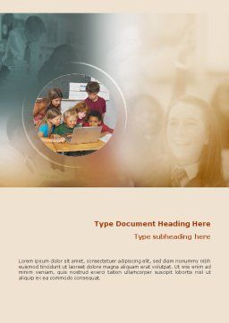 Computer Learning Word Template 01620 | PoweredTemplate.com