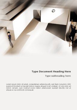 Office Labyrinth Word Template 01883 | PoweredTemplate.com