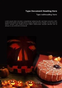 Halloween Pumpkin Word Template 01899 | PoweredTemplate.com