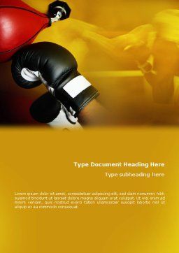 Plantilla de Word - entrenamiento de boxeo | 01965 | PoweredTemplate.com
