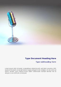 Microphone Word Template 02027 | PoweredTemplate.com