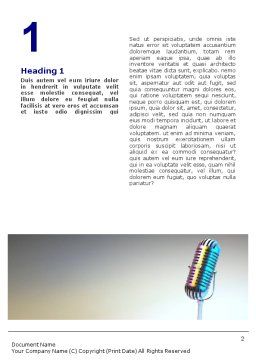 Microphone Word Template 02027 | PoweredTemplate.com