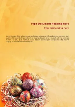 Easter Word Template 02079 | PoweredTemplate.com