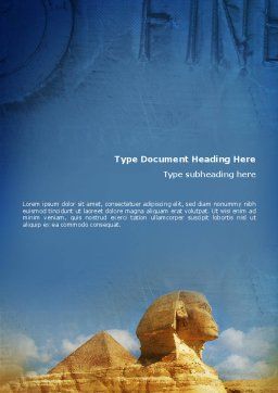 Sphinx Word Template 02144 | PoweredTemplate.com