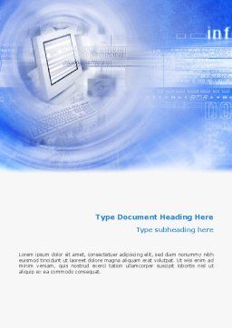Digital Computing Technology Word Template 02160 | PoweredTemplate.com