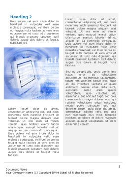 Digital Computing Technology Word Template 02160 | PoweredTemplate.com