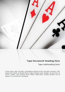 Playing Cards Word Template 02295 | PoweredTemplate.com