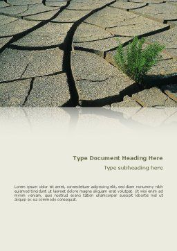 Drought Word Template 02635 | PoweredTemplate.com