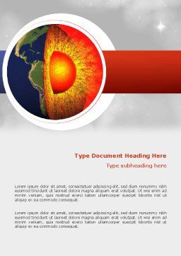 Earth Core Word Template 02665 | PoweredTemplate.com