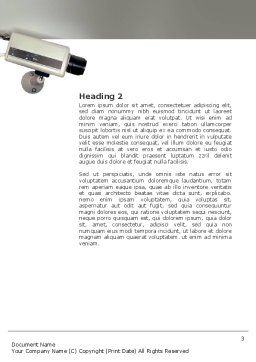 Security Camera Word Template 02776 | PoweredTemplate.com