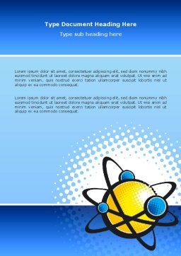 Atom Word Template 02803 | PoweredTemplate.com