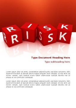 Red Risk Cubes Word Template 02837 | PoweredTemplate.com