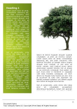 Green Tree On Light Olive Background Word Template 03109 ...