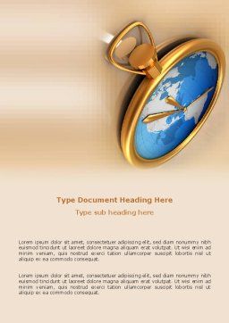 Clocks Word Template 03146 | PoweredTemplate.com