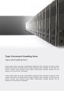 Server Room Word Template 03161 | PoweredTemplate.com
