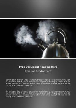 Boiling Kettle Word Template 03235 | PoweredTemplate.com