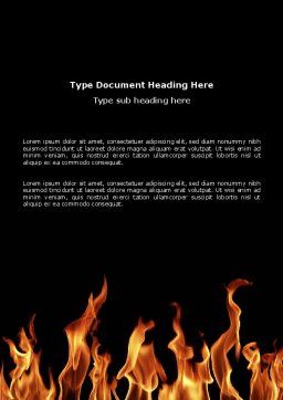 Fire Word Template 03282 | PoweredTemplate.com
