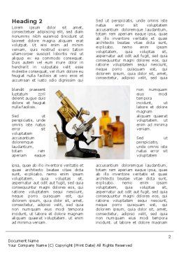 Microscope Word Template 03316 | PoweredTemplate.com