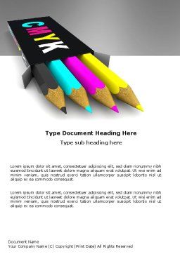 CMYK Colors Word Template 03565 | PoweredTemplate.com