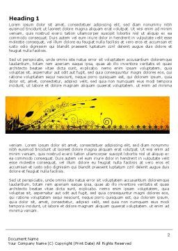 Plantilla de Word - panel decorado | 03625 | PoweredTemplate.com