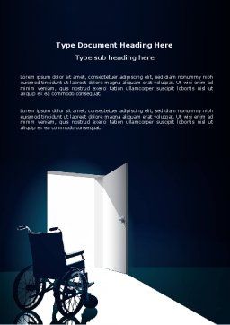 Wheelchair Word Template 03665 | PoweredTemplate.com