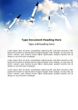 Missiles Word Template 03894 | PoweredTemplate.com
