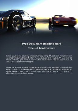 Plantilla de Word - coches conceptuales | 03909 | PoweredTemplate.com