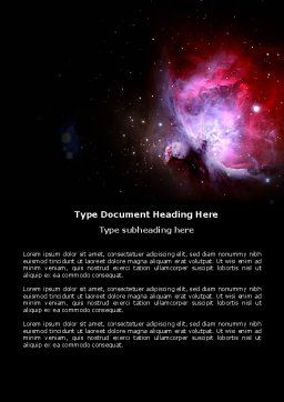 Nebula Word Template 03996 | PoweredTemplate.com