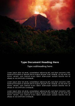 Eruption Word Template 04094 | PoweredTemplate.com