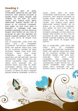 Floral Motif Word Template 04100 | PoweredTemplate.com
