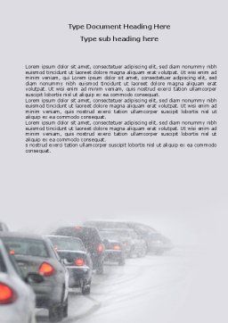 Snowstorm Word Template 04185 | PoweredTemplate.com