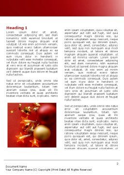 Red Christmas Theme Word Template 04186 | PoweredTemplate.com