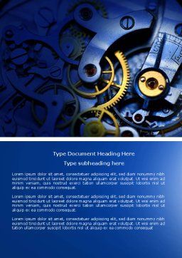Precision Clockwork Word Template 04297 | PoweredTemplate.com