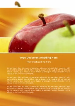 Plantilla de Word - manzanas rojas y verdes | 04330 | PoweredTemplate.com